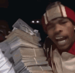 Lil Baby Stack Of Money Meme GIF | GIFDB.com
