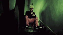 Lil Peep On Stairs GIF | GIFDB.com