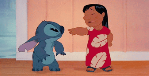 Lilo Pointing Stitch GIF | GIFDB.com