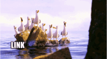 Link Screaming Seagulls Ocean Meme GIF | GIFDB.com