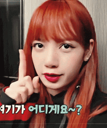 Lisa Manoban From Blackpink Pointing Up GIF | GIFDB.com