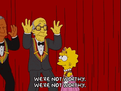Lisa Simpson Saying We Are Not Worthy GIF | GIFDB.com