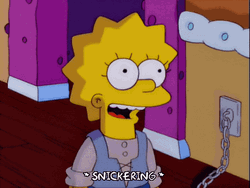 Lisa Simpson Snickering GIF | GIFDB.com