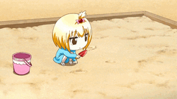 Little Girl Stuck Her Head In Sand Like Ostrich GIF | GIFDB.com