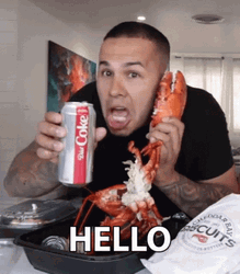Lobster Pincher Claw Hello GIF | GIFDB.com