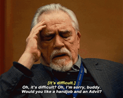 Logan Roy You Like A Handjob And An Advil GIF | GIFDB.com