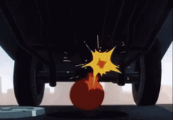 Looney Tunes Goes Up In Car Explosion GIF | GIFDB.com