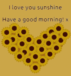 Love Good Morning Beating Sunflower Heart GIF | GIFDB.com