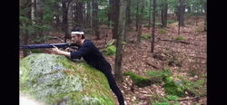 Lt Dan Firing In The Forest GIF | GIFDB.com
