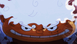 Luffy Vs Kaido Looking Like A Frog GIF | GIFDB.com