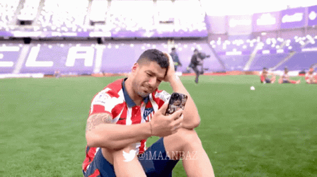 Luis Suarez Crying On Phone Call GIF | GIFDB.com