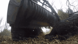 Machine Generating Mulch Close Shot GIF | GIFDB.com