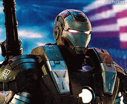 War Machine Marvel James Rhodes Machine Gun GIF | GIFDB.com