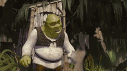 Mad Shrek Turning His Back On Donkey GIF | GIFDB.com