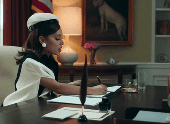 Madam President Ariana Grande Writing GIF | GIFDB.com