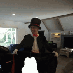 Magician Smoke Disappearing Trick GIF | GIFDB.com