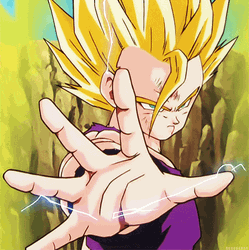 Majin Vegeta Electric Hand GIF | GIFDB.com