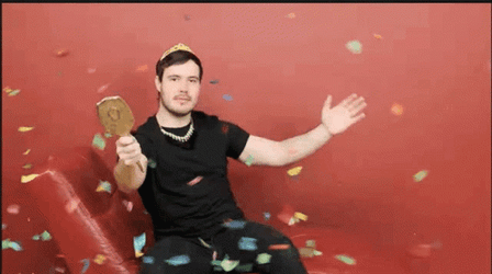 Man Dancing In The Confetti Cannon GIF | GIFDB.com