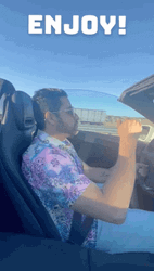 Man Enjoy Driving On Sunny Day GIF | GIFDB.com
