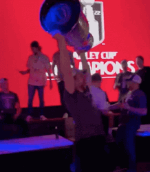 Man Falling While Raising Stanley Cup GIF | GIFDB.com
