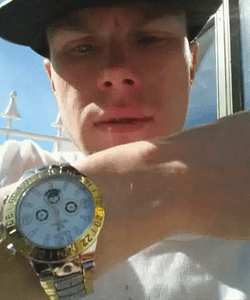 Man Flexing Gold Watch GIF | GIFDB.com