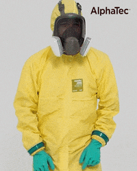 Man In Hazmat Suit Two Thumbs Up GIF | GIFDB.com