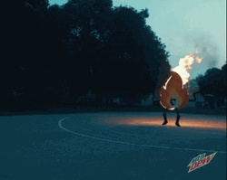 Man On Fire Mountain Dew Icon Burning Meme GIF | GIFDB.com
