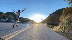 Man Running On Road Freedom GIF | GIFDB.com