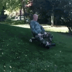 Man Stroller Sliding Disappear GIF | GIFDB.com
