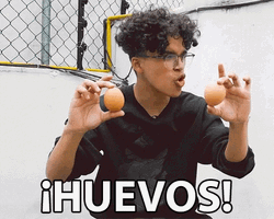 Man Talking To Eggs No Mames Huevos GIF | GIFDB.com