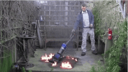 Man Vacuum Cleaner On Fire GIF | GIFDB.com