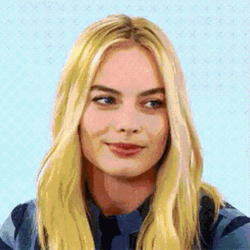 Margot Robbie Awkward Smile GIF | GIFDB.com