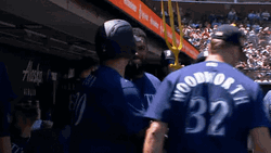 Mariners Win Mike Ford Holding Trident GIF | GIFDB.com