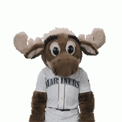 Mariners Win Moose Mascot Dancing GIF | GIFDB.com