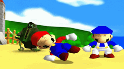 Mario Break Dancing With Luigi GIF | GIFDB.com