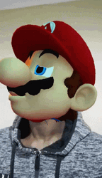 Mario Mascot Shaking Head No GIF | GIFDB.com
