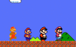 Mario Running Competition GIF | GIFDB.com