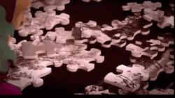 Masha Smashing Jigsaw Puzzle Pieces With Hammer GIF | GIFDB.com