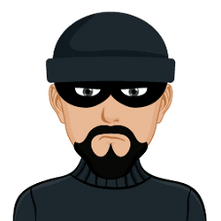 Masked Robber Blinking Eyes Animation GIF | GIFDB.com