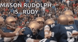 Mason Rudolph Is Rudy Cheering GIF | GIFDB.com