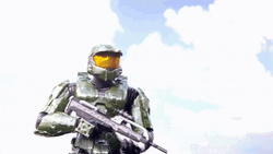 Master Chief With His Gun GIF | GIFDB.com