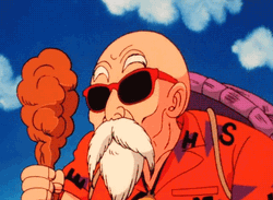Master Roshi Raising His Staff GIF | GIFDB.com