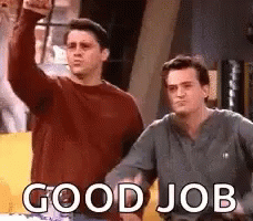 Matthew Perry Joey Tribbiani Good Job GIF | GIFDB.com