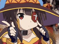 Megumin Seriously Pointing GIF | GIFDB.com