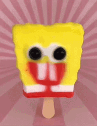 Melted Spongebob Popsicle GIF | GIFDB.com