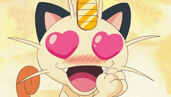 Meowth Heart Eyes GIF | GIFDB.com
