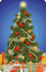 Merry Christmas Family Spinning Tree Lights GIF | GIFDB.com