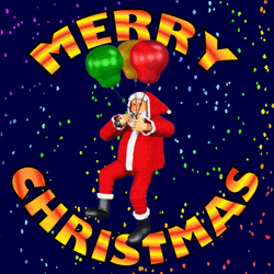 Merry Christmas Santa Snow Falling GIF | GIFDB.com