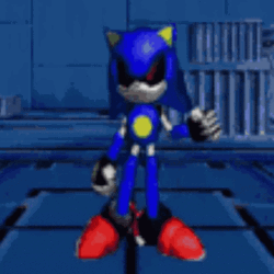 Pixelated Cartoon Metal Sonic GIF | GIFDB.com