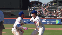 Mets Players Happy Jumping Hug GIF | GIFDB.com